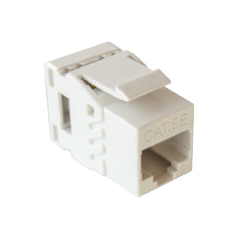 Cat-5e UTP Keystone jack module, (White),90 degree